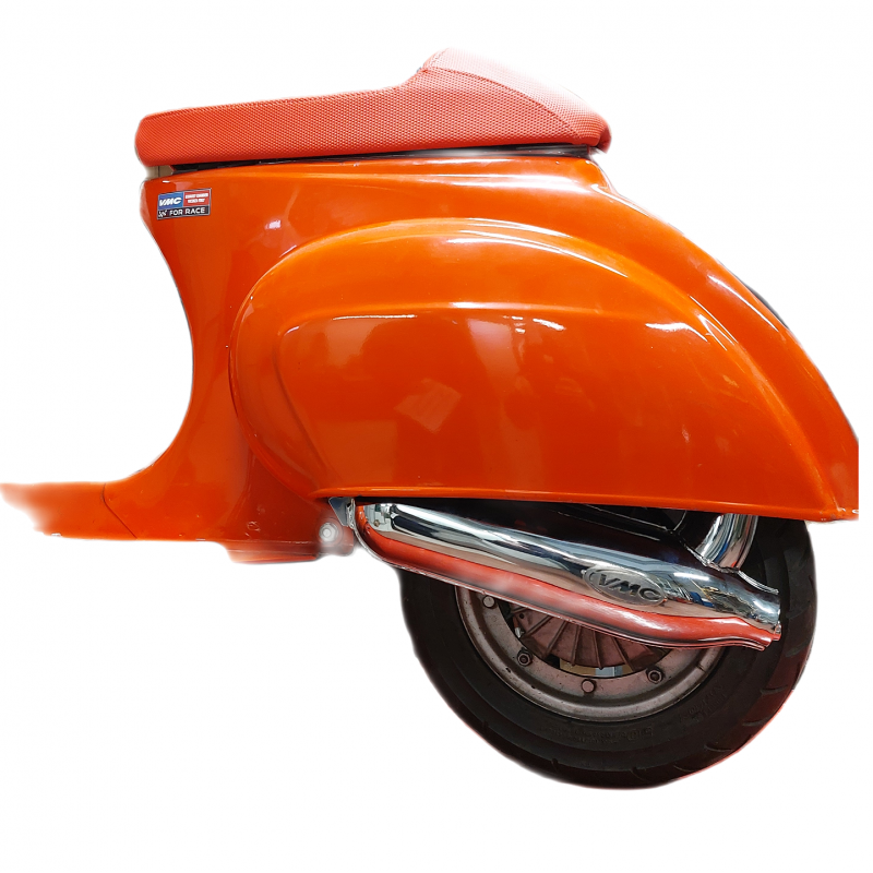 Marmitta VMC SILURO SPORT CROMATA per Vespa Small frame