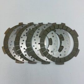 Clutch kit 4 discs Vmc for single spring clutches Vespa small frame